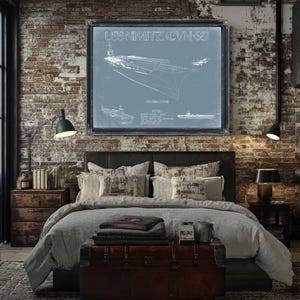 USS Nimitz CVN-68 Blueprint Wall Art - Original Carrier Print - Etsy
