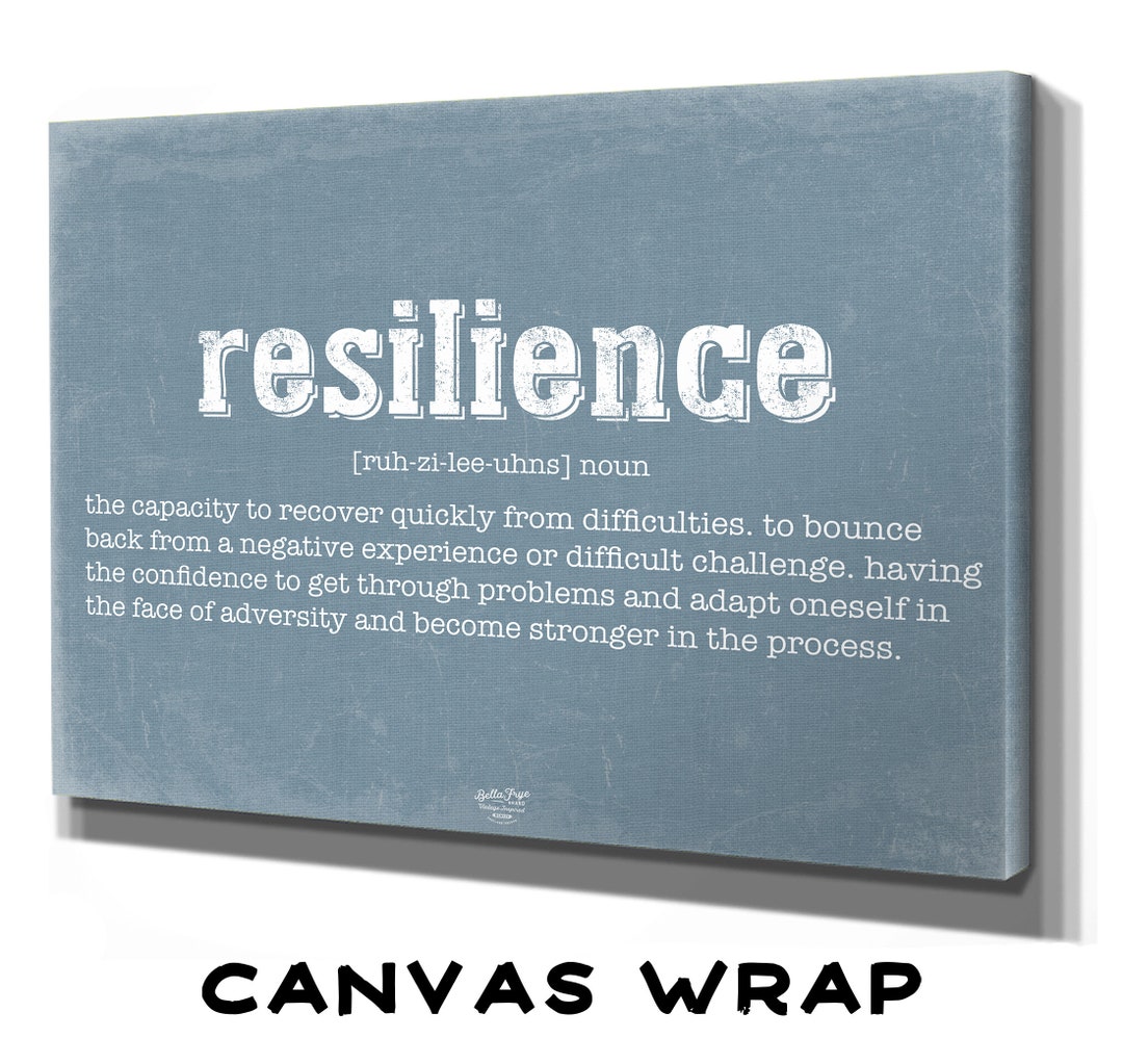 Resilience Definition Wall Art - Gift for Resilience Dictionary Artwork ...