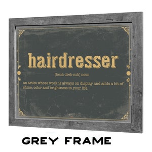Hairdresser Word Definition Wall Art - Gift for Hairdresser Dictionary ...