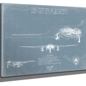 B-21 Raider Blueprint Wall Art - Original Bomber Print - Etsy