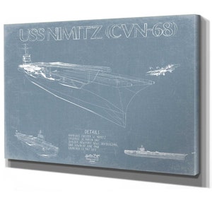 USS Nimitz CVN-68 Blueprint Wall Art - Original Carrier Print - Etsy