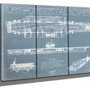 USS Forrestal (CV-59) Blueprint Wall Art - Original Carrier Print - Etsy