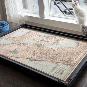 Framed Scotland Vintage Map - Ornate Embellishment Frame With Print - Etsy