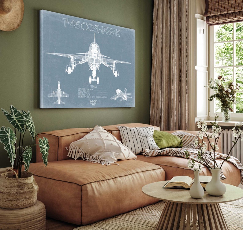 Mcdonnell Douglas T-45 Goshawk Aircraft Blueprint Wall Art - Etsy