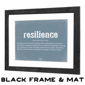 Resilience Definition Wall Art - Gift for Resilience Dictionary Artwork ...