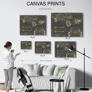 Vintage 1970 Chevrolet Chevelle SS Car Model Print, Original Blueprint ...