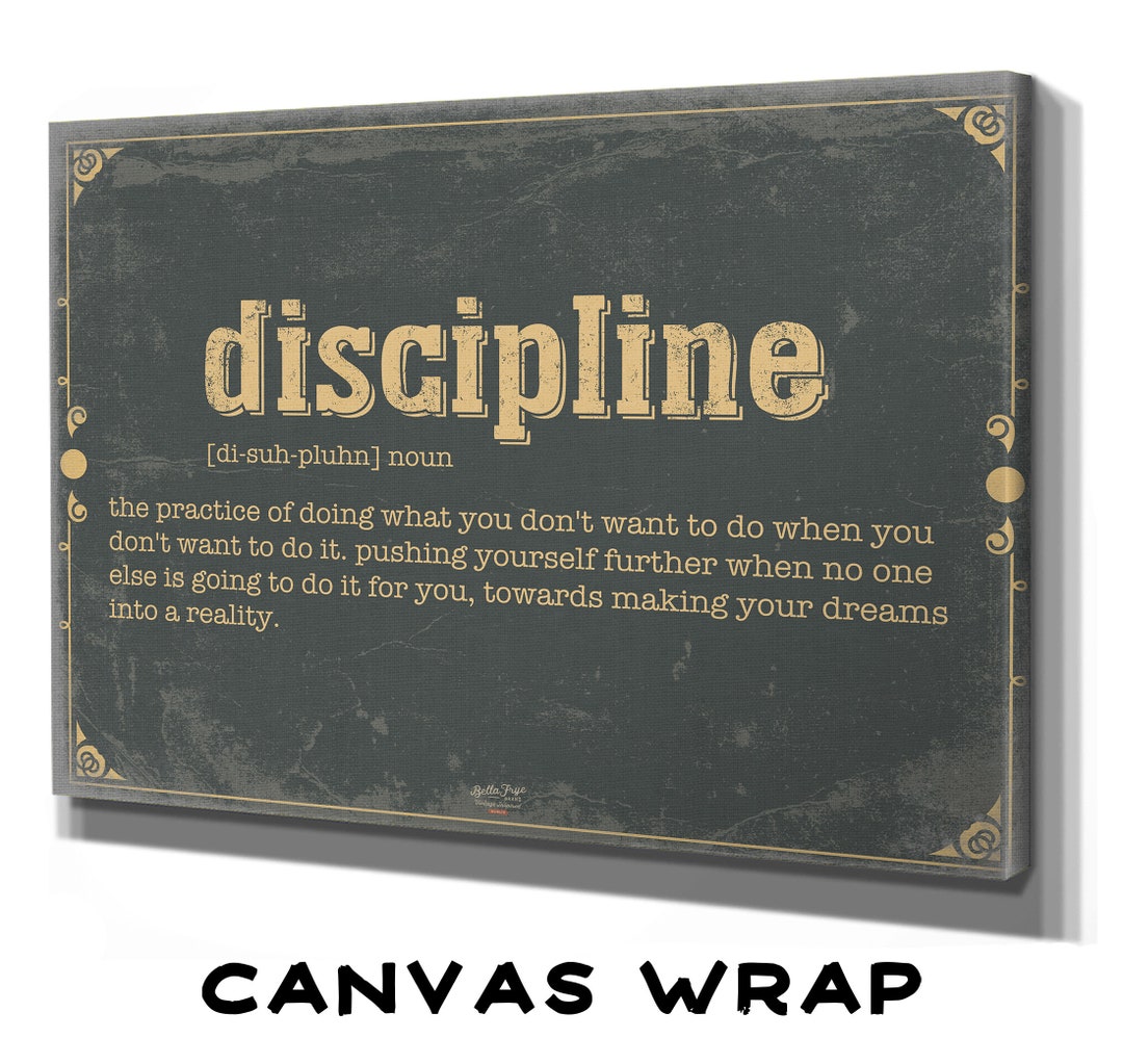 Discipline Word Definition Wall Art Gift for Discipline Dictionary ...