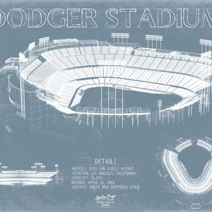 Dodger Stadium Wall Art - Original Los Angeles Dodgers Print - Etsy