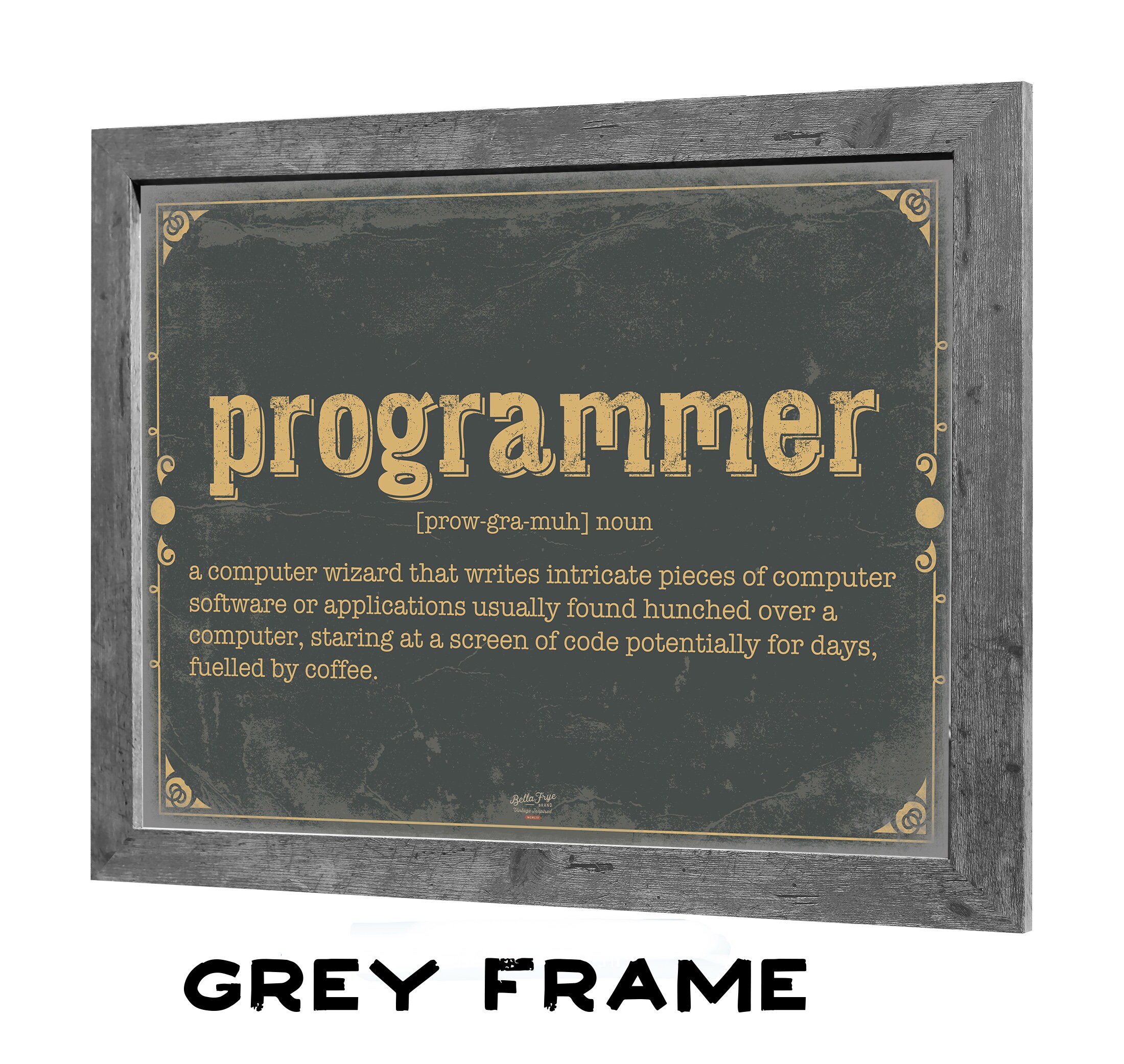 Programmer Word Definition Wall Art Gift for Programmer - Etsy