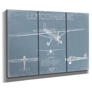 Luscombe 8E Aircraft Blueprint Wall Art - Original Airplane Print - Etsy