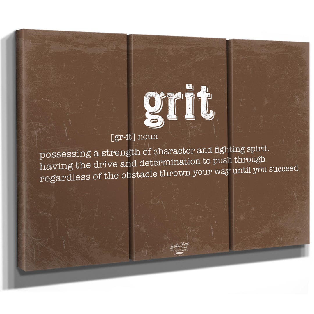 Grit Definition Wall Art - Gift for Grit Dictionary Artwork - Etsy
