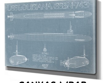 USS Seawolf SSN-21 Blueprint Wall Art Original Submarine - Etsy