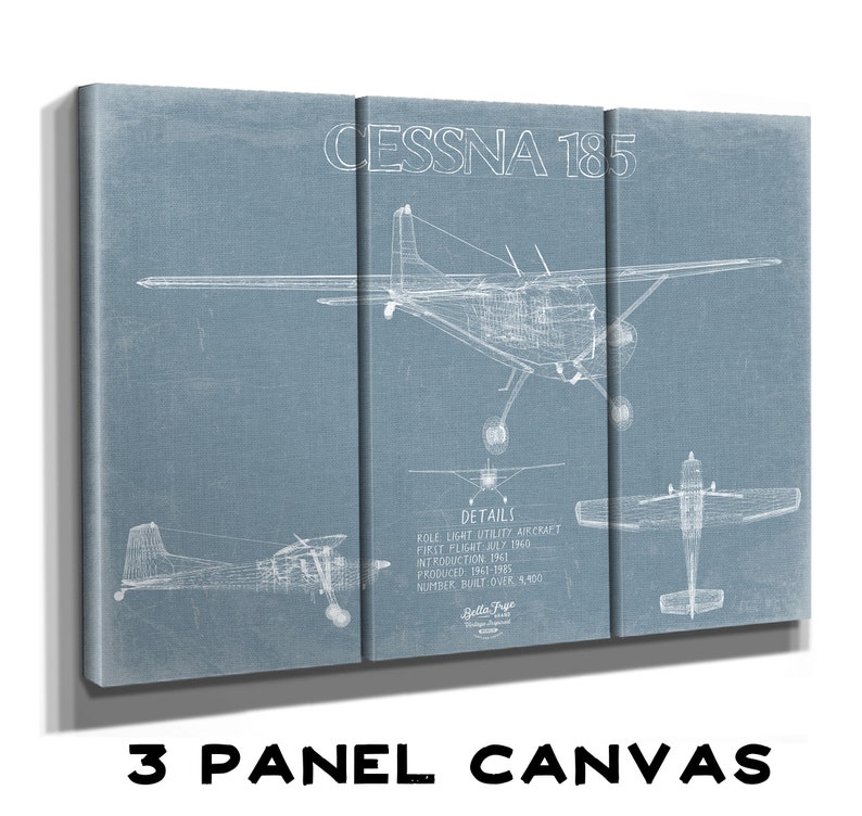 Cessna 185 Skywagon Aircraft Blueprint Wall Art Original - Etsy