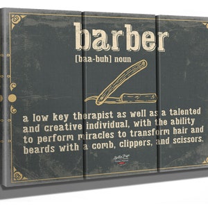 Barber Word Definition Wall Art - Gift for Barber Dictionary Artwork - Etsy