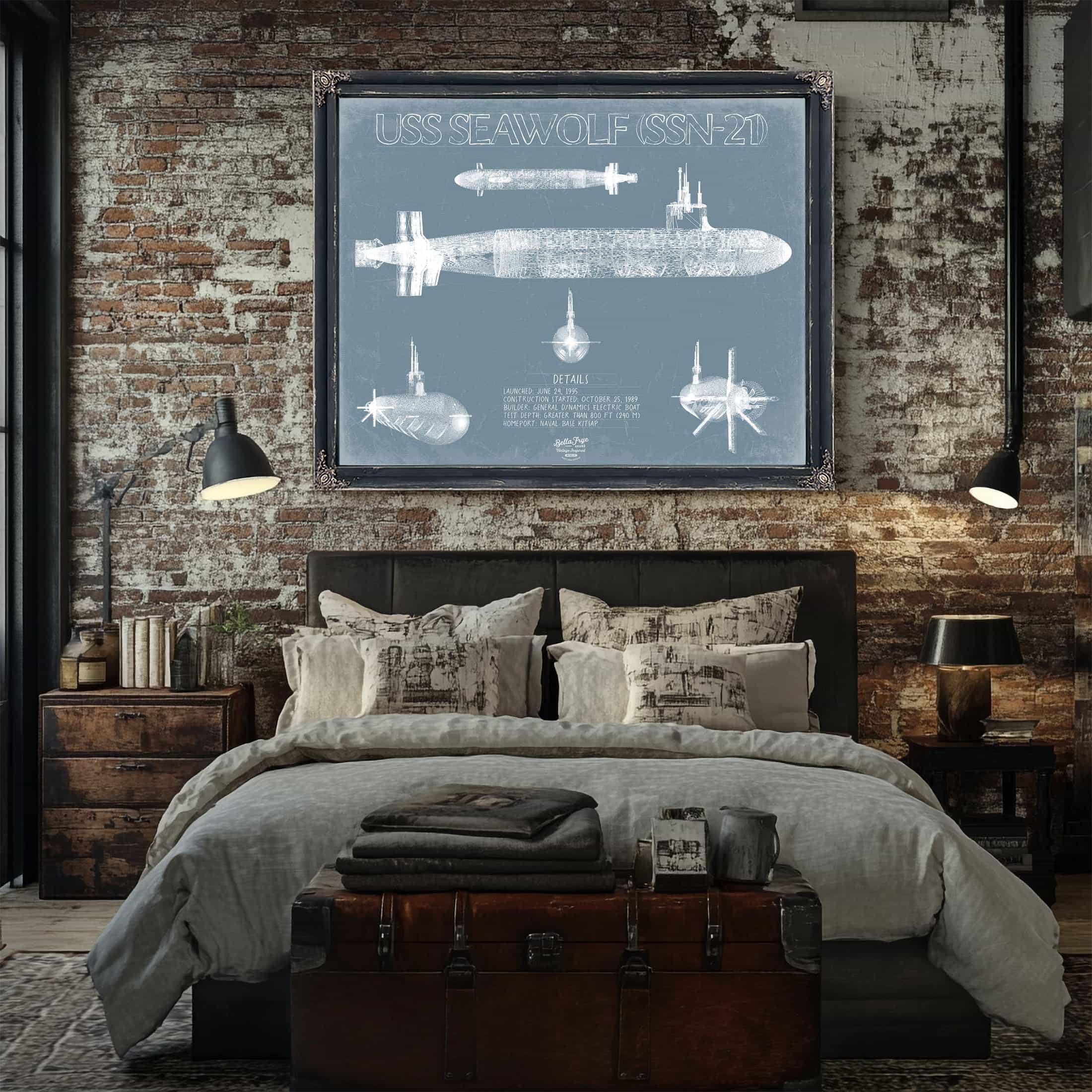 USS Seawolf (SSN-21) Blueprint Wall Art - Original Submarine Print - Etsy