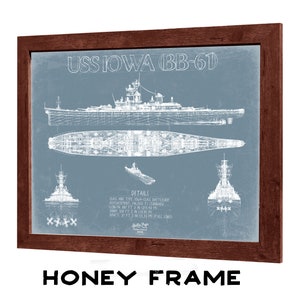 USS Iowa (BB-61) Blueprint Wall Art - Original Battleship Print - Etsy