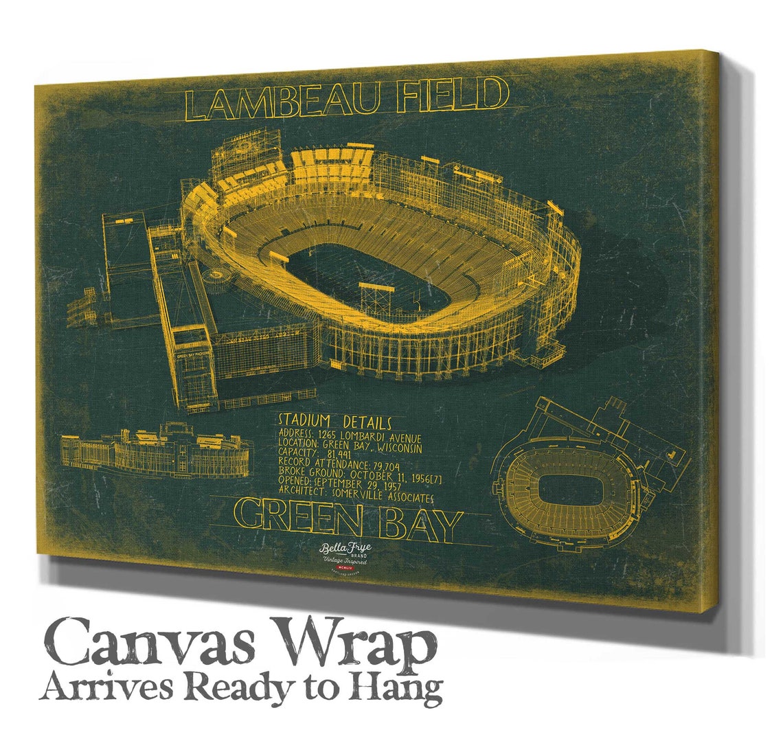 Lambeau Field Wall Art Original Green Bay Packers Print - Etsy