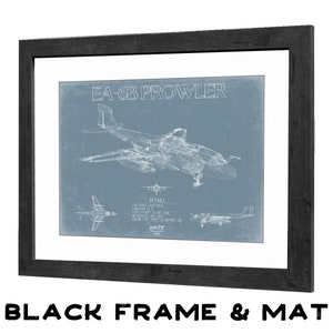 Northrop Grumman EA-6B Prowler Aircraft Blueprint Wall Art - Original ...