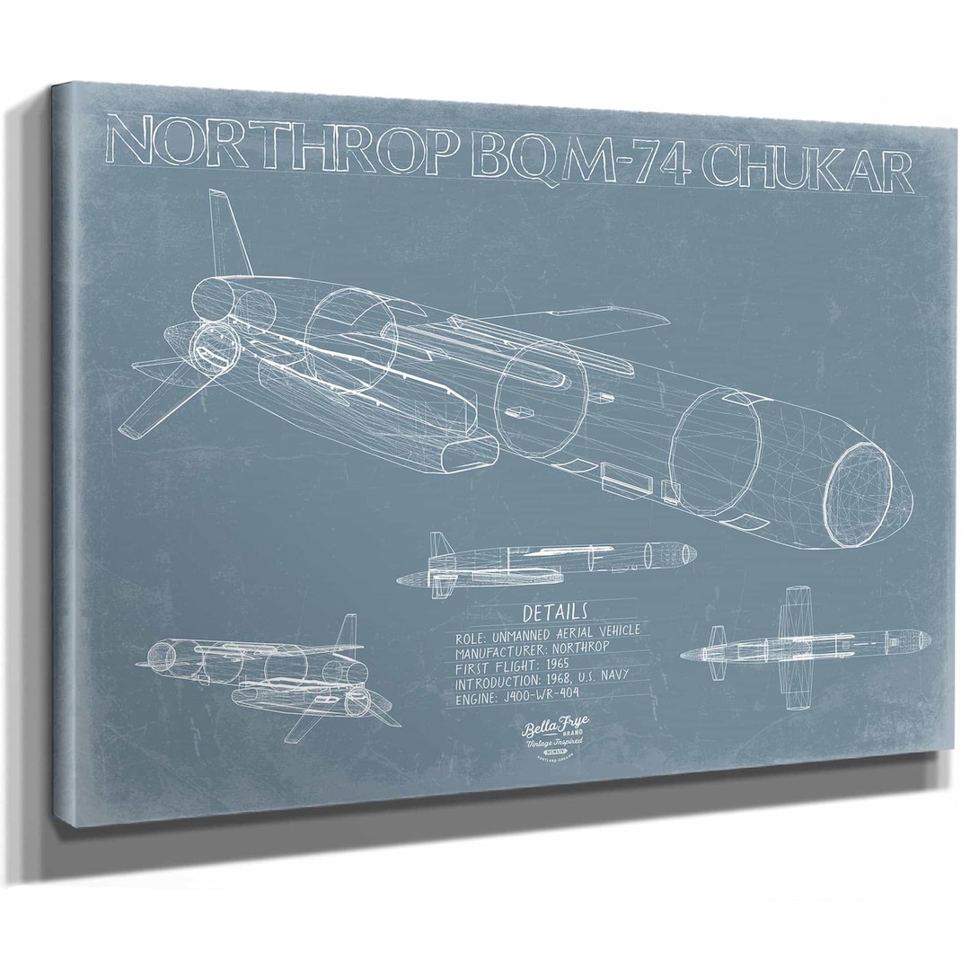 BQM-74 Chukar Aircraft Blueprint Wall Art - Original UAV Print - Etsy