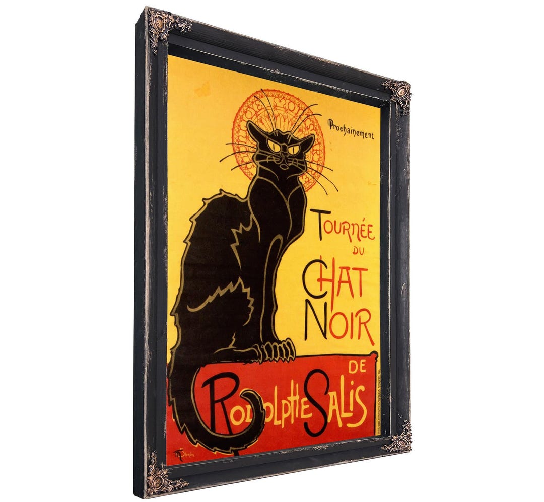 Tournee Du Chat Noir by Theophile Steinlen Framed Cat Art Print. - Etsy