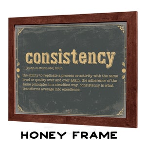 Consistency Word Definition Wall Art - Gift for Consistency Dictionary ...