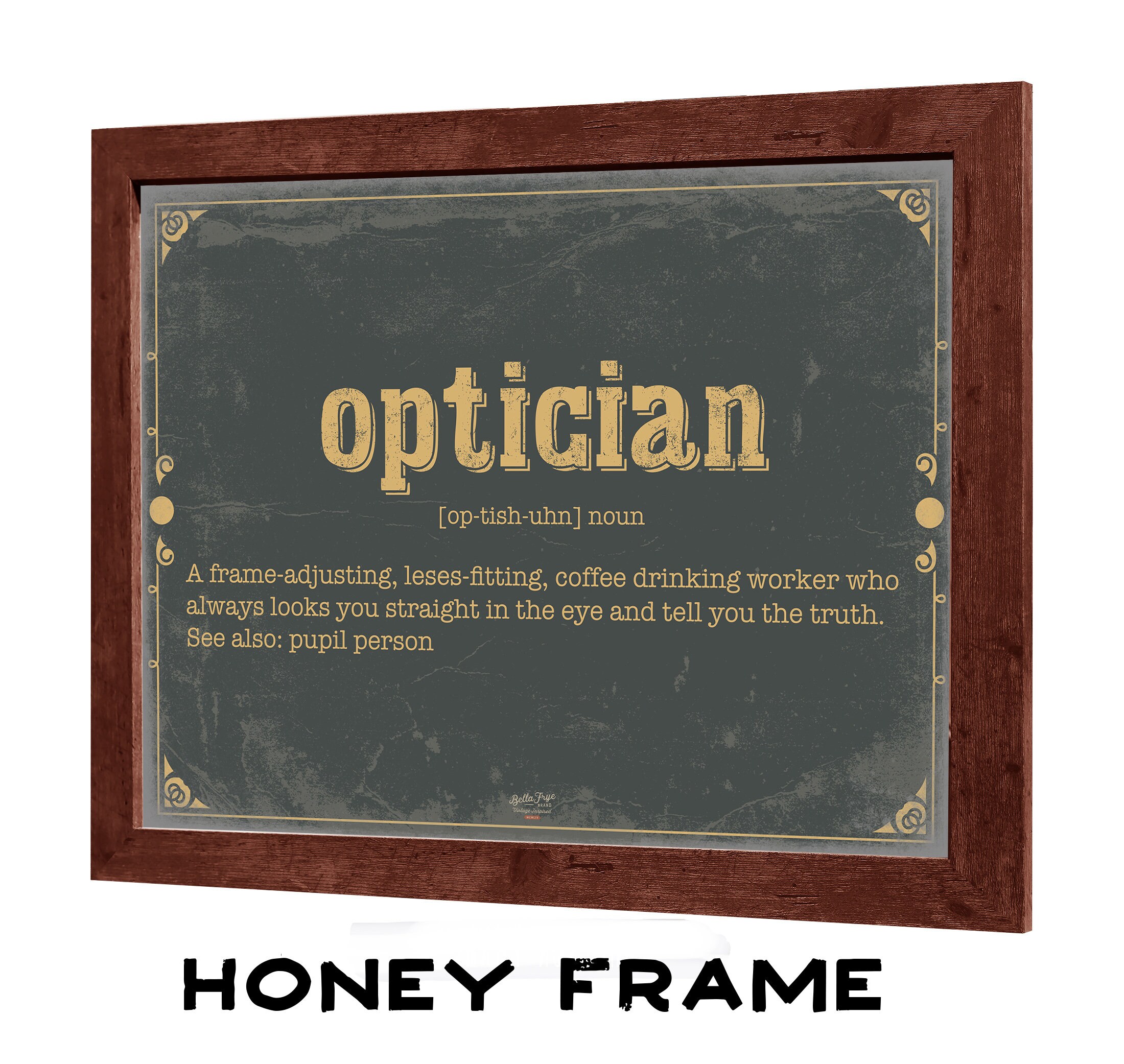 Optician Word Definition Wall Art Gift for Optician - Etsy