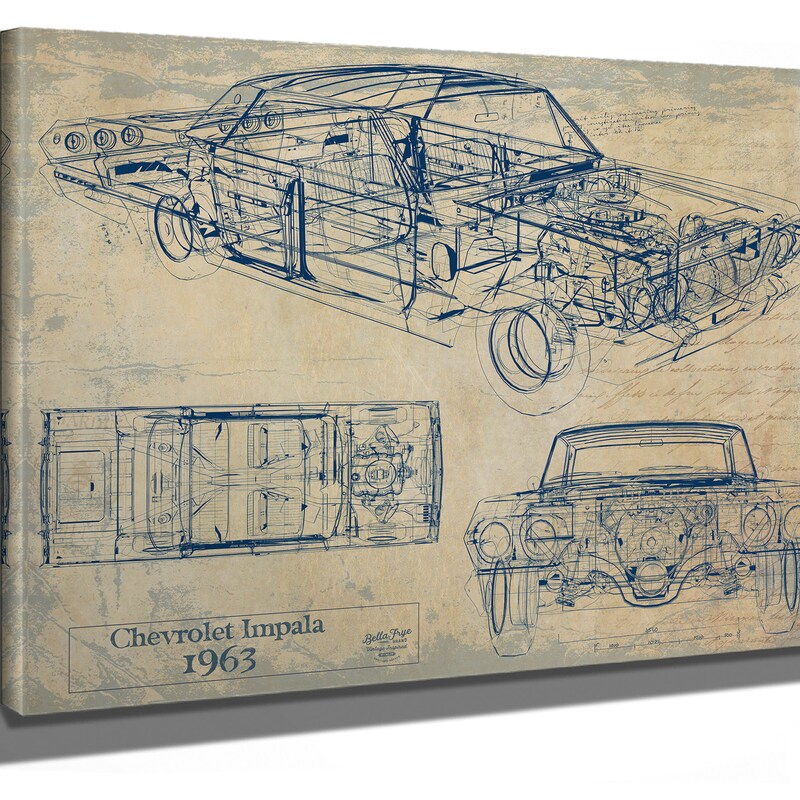 1963 Chevy Impala Wall Art - Etsy