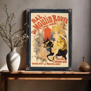 Framed Moulin Rouge Print - Vintage Cabaret Poster - Etsy
