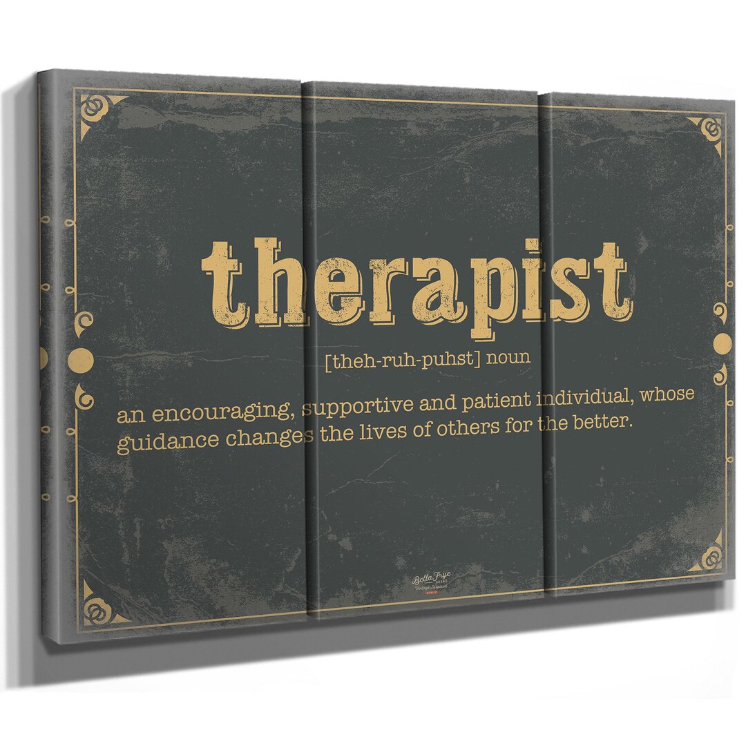 Therapist Word Definition Wall Art - Gift for Therapist Dictionary ...