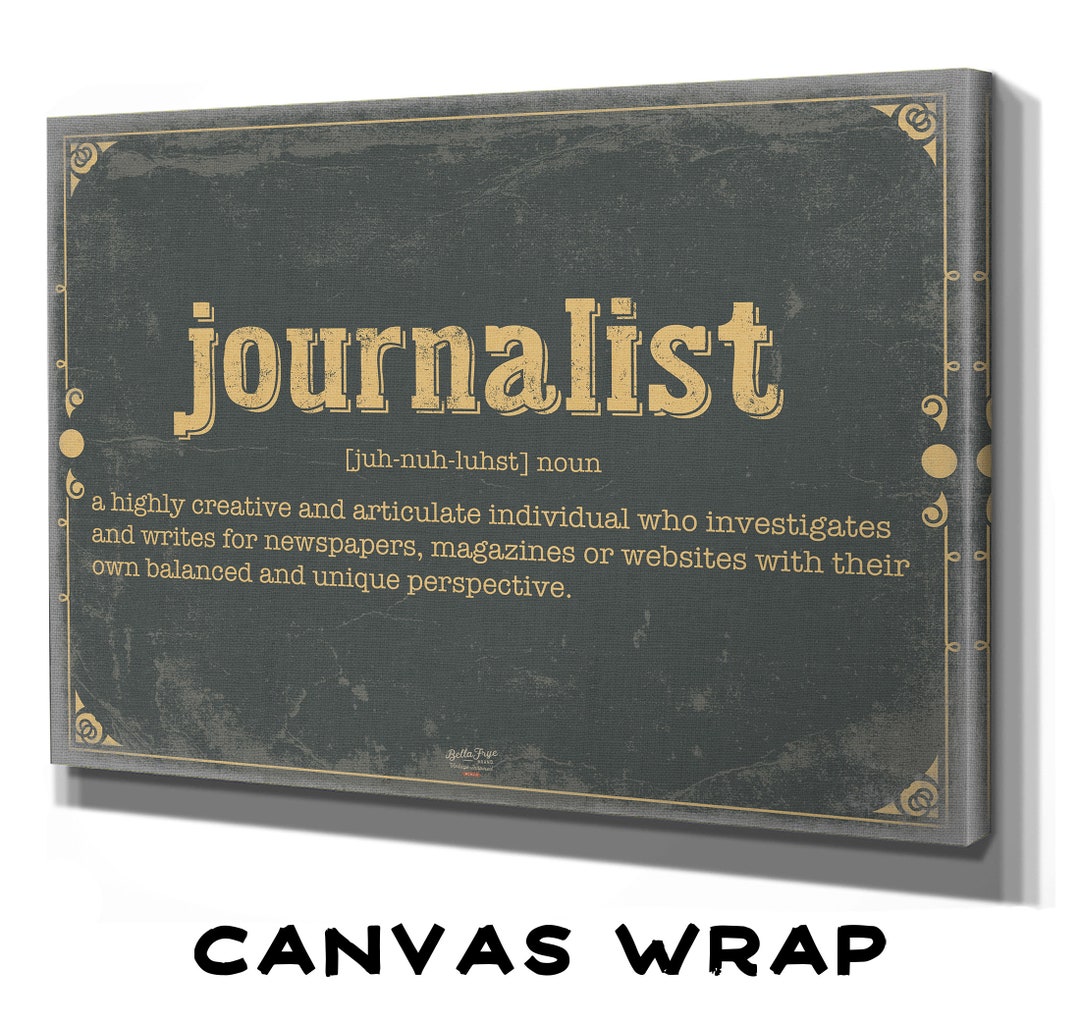 Journalist Word Definition Wall Art Gift for Journalist Dictionary ...