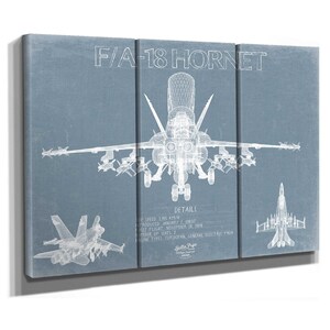 Boeing F/A-18 Hornet Aircraft Blueprint Wall Art Original Aviation ...
