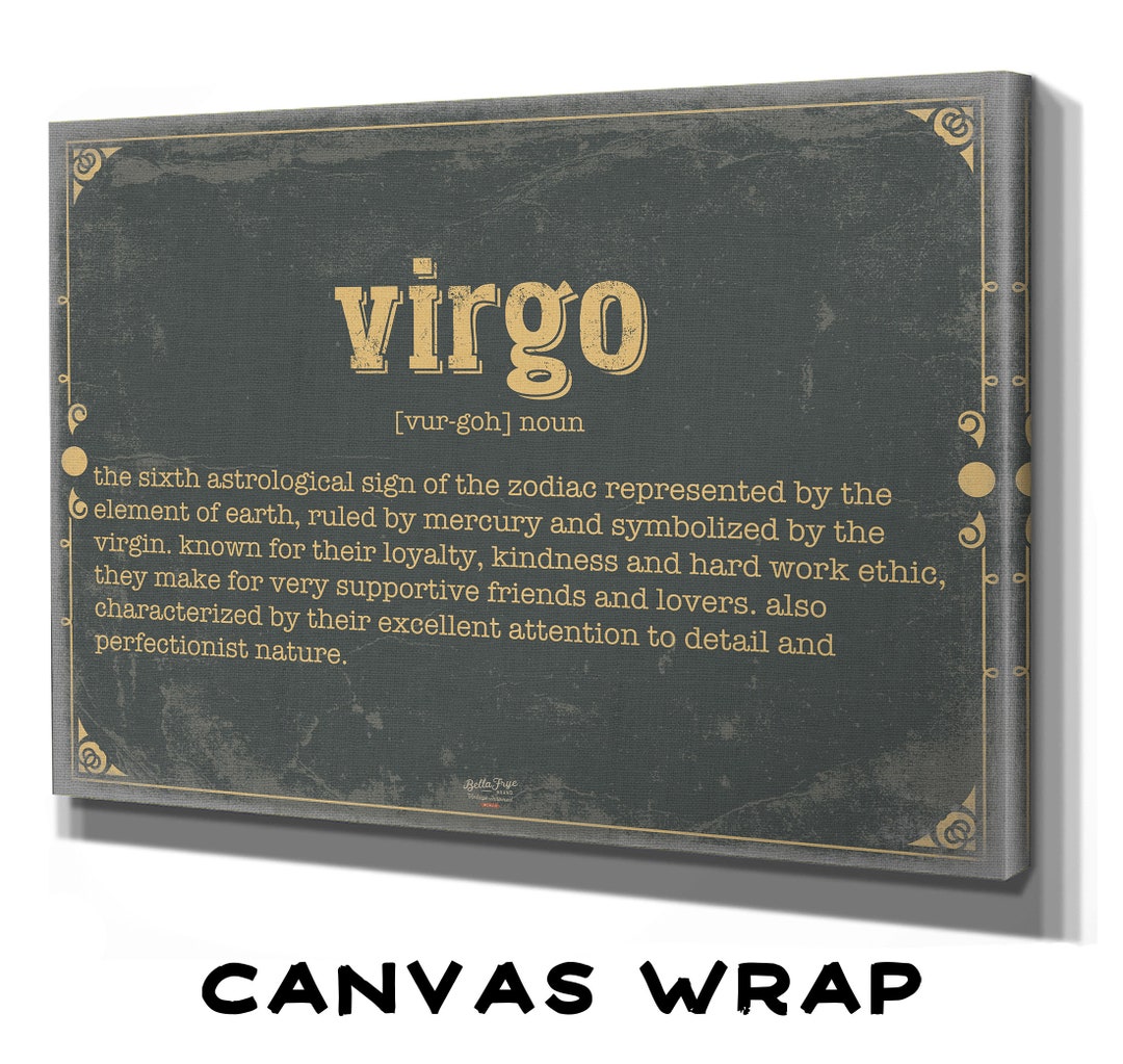 Virgo Word Definition Wall Art Gift for Virgo Dictionary Artwork - Etsy