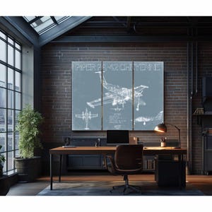 Piper PA-42 Cheyenne Aircraft Blueprint Wall Art - Original Airplane ...