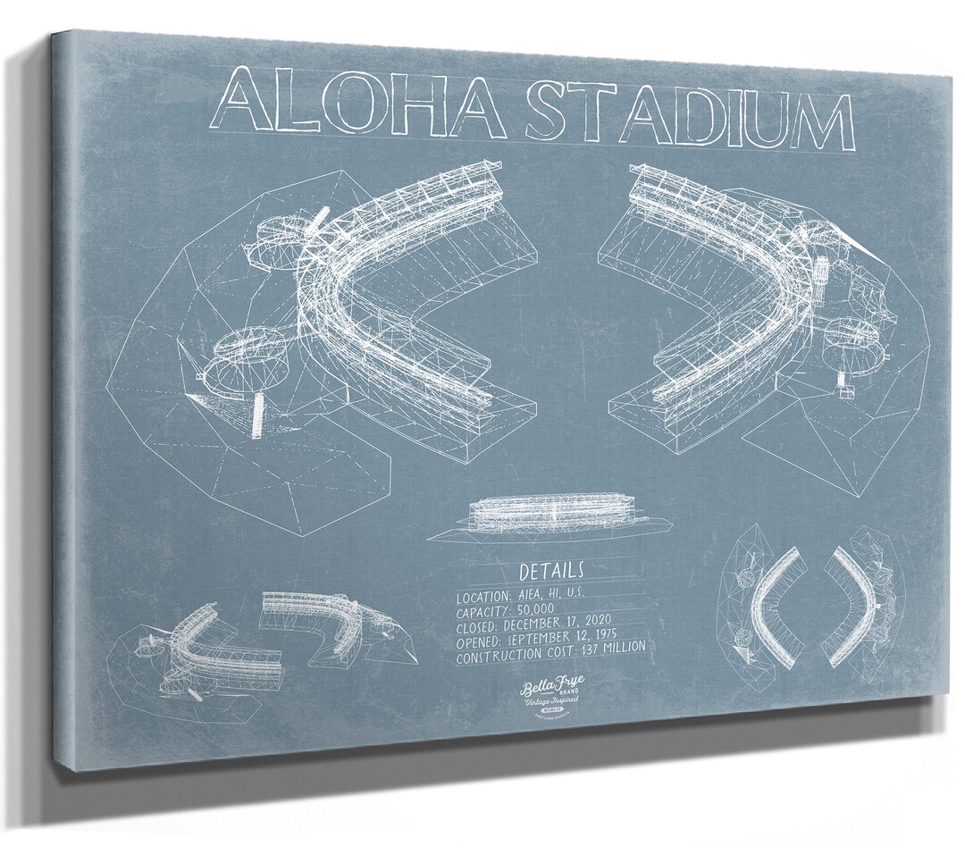 Aloha Stadium Wall Art - Original Aloha Stadium Print - Etsy
