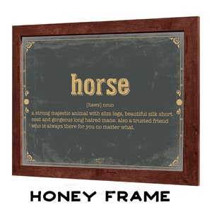 Horse Word Definition Wall Art Gift for Horse Dictionary Artwork - Etsy