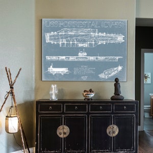 USS Forrestal (CV-59) Blueprint Wall Art - Original Carrier Print - Etsy