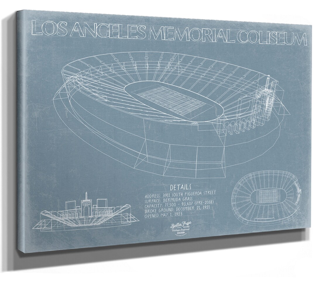 Los Angeles Memorial Coliseum Wall Art - Original USC Trojans Print - Etsy