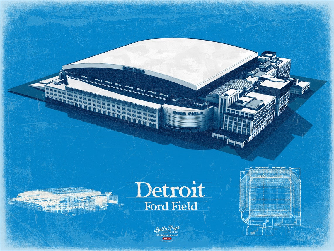 Ford Field Wall Art Detroit Lions Football Poster - Etsy