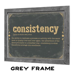 Consistency Word Definition Wall Art - Gift for Consistency Dictionary ...