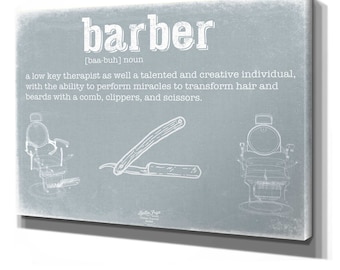Barber Definition Print Gift for Barber Hairdresser Gift Stylist ...
