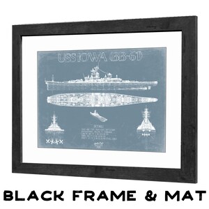 USS Iowa (BB-61) Blueprint Wall Art - Original Battleship Print - Etsy