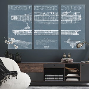 USS Enterprise (CVN-80) Blueprint Wall Art - Original Carrier Print - Etsy