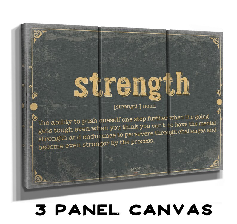 Strength Word Definition Wall Art Gift for Strength - Etsy