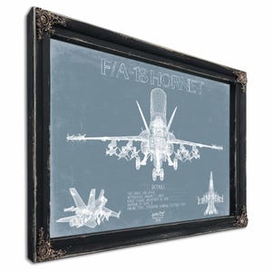 Boeing F/A-18 Hornet Aircraft Blueprint Wall Art - Original Aviation ...