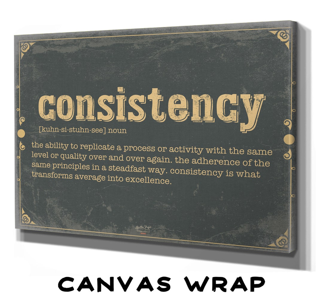 Consistency Word Definition Wall Art - Gift for Consistency Dictionary ...