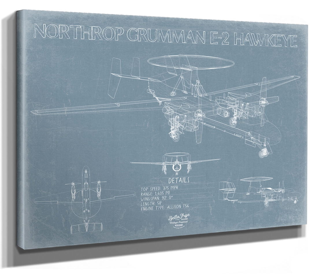 E-2C Hawkeye Blueprint Wall Art - Original Airplane Print - Etsy