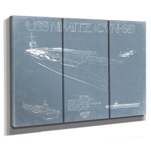 USS Nimitz CVN-68 Blueprint Wall Art - Original Carrier Print - Etsy