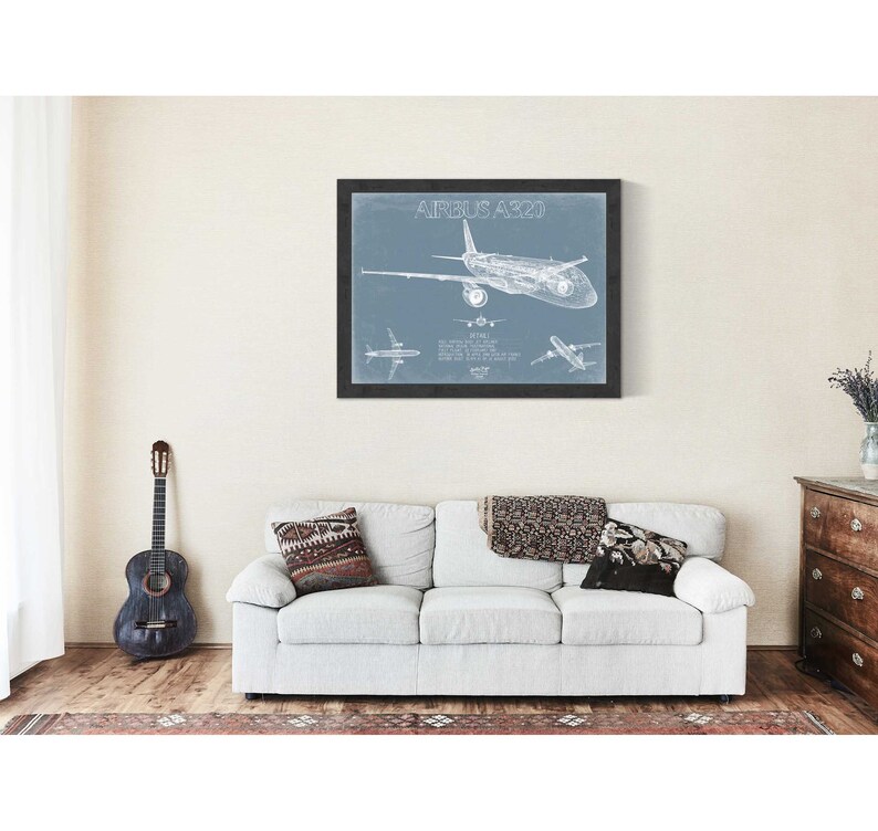 Airbus A320 Aircraft Blueprint Wall Art Original Aviation - Etsy