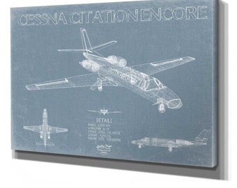 Cessna Citation CJ3 Aircraft Blueprint Wall Art Original - Etsy