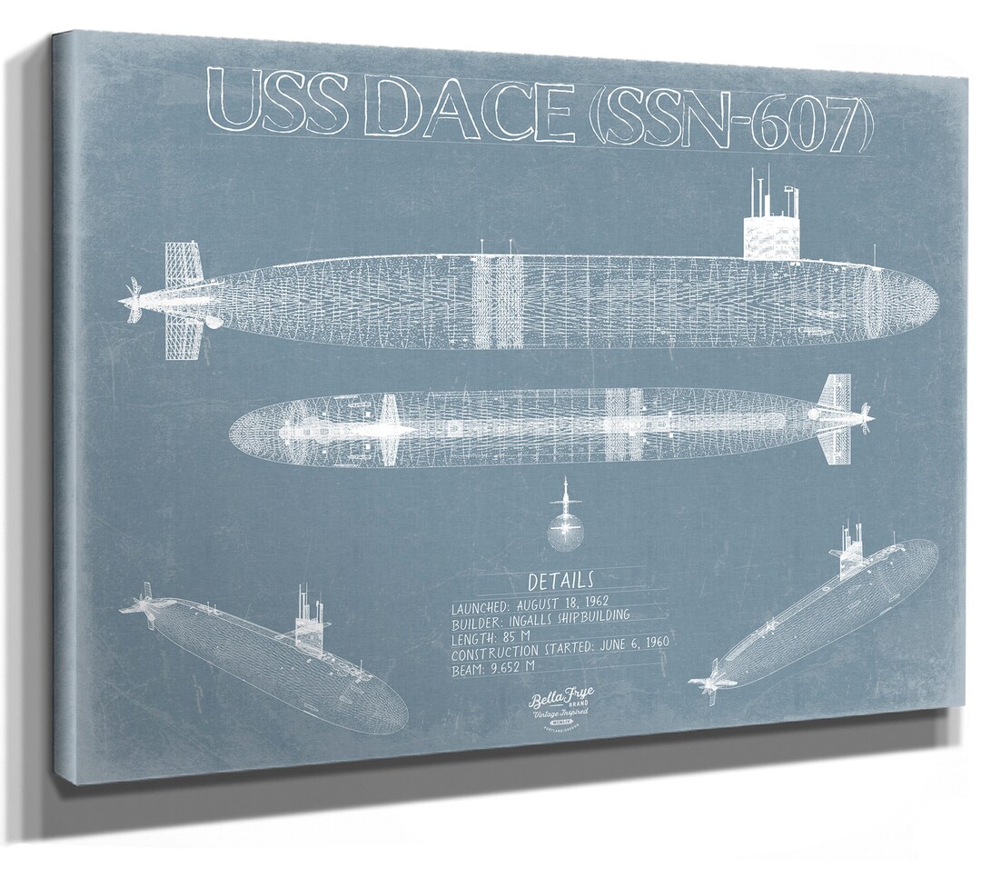 USS Dace (SSN-607) Blueprint Wall Art - Original Submarine Print - Etsy USS Dace (SSN-607) Blueprint Wall Art - Original Submarine Print - Etsy